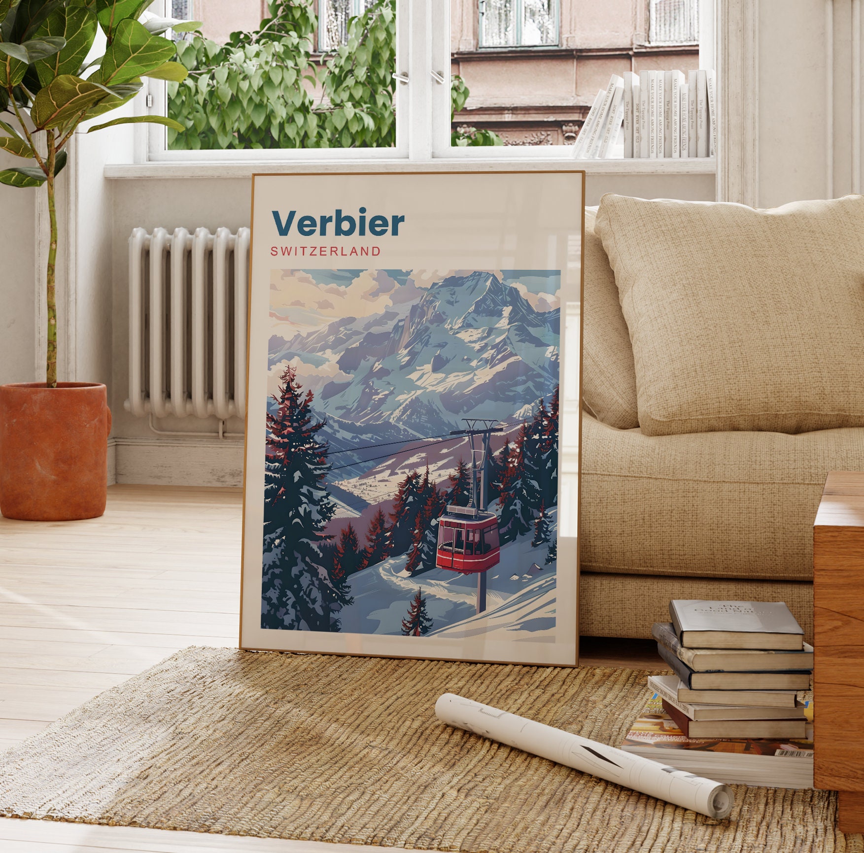 Verbier Travel Print | Verbier Travel Poster | Verbier | Verbier ...