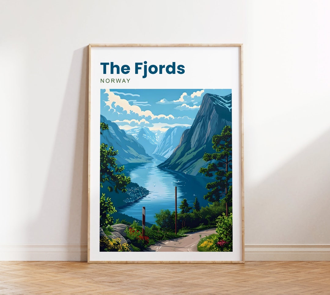 The Fjords Travel Print | the Fjords Norway | Norway | the Fjords ...
