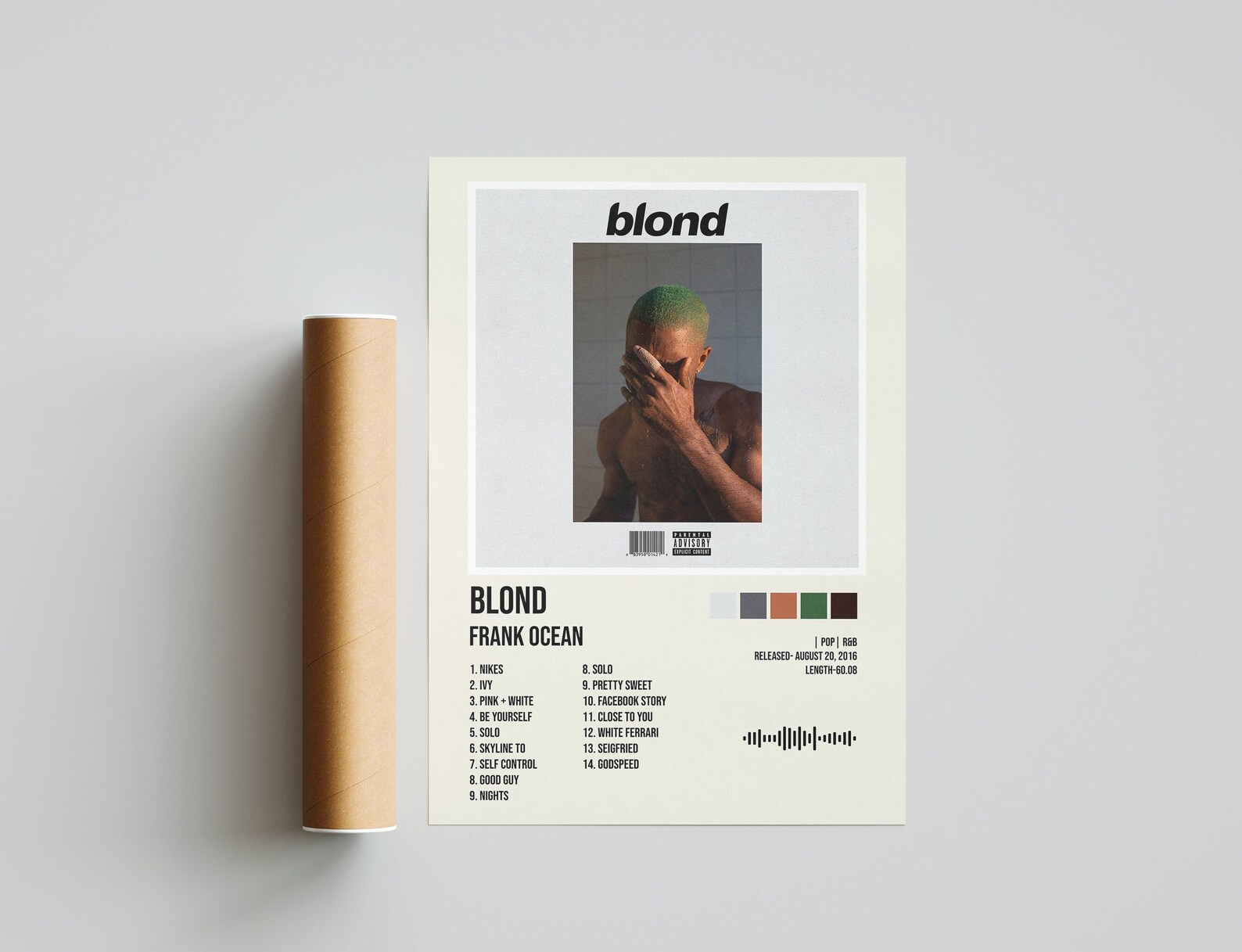 Frank Ocean Poster Blond Poster Blond Playlist Album Cover Poster Album ...