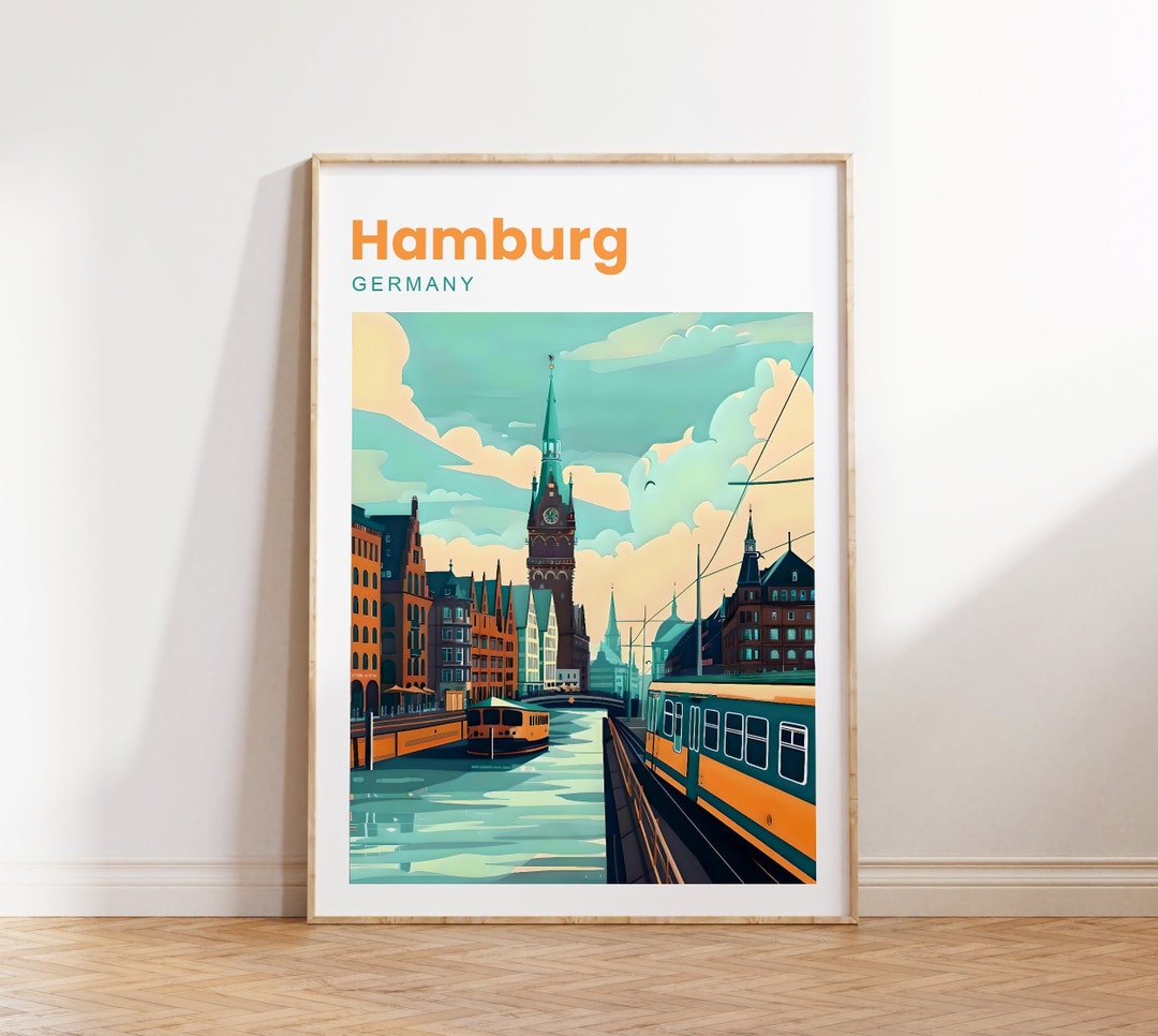 Hamburg Travel Print Hamburg Travel Poster Hamburg Germany Travel ...