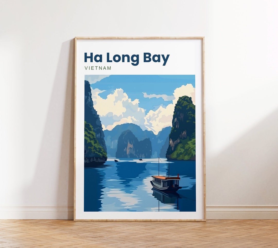 Ha Long Bay Travel Poster | Ha Long Bay Print | Ha Long Bay Poster ...