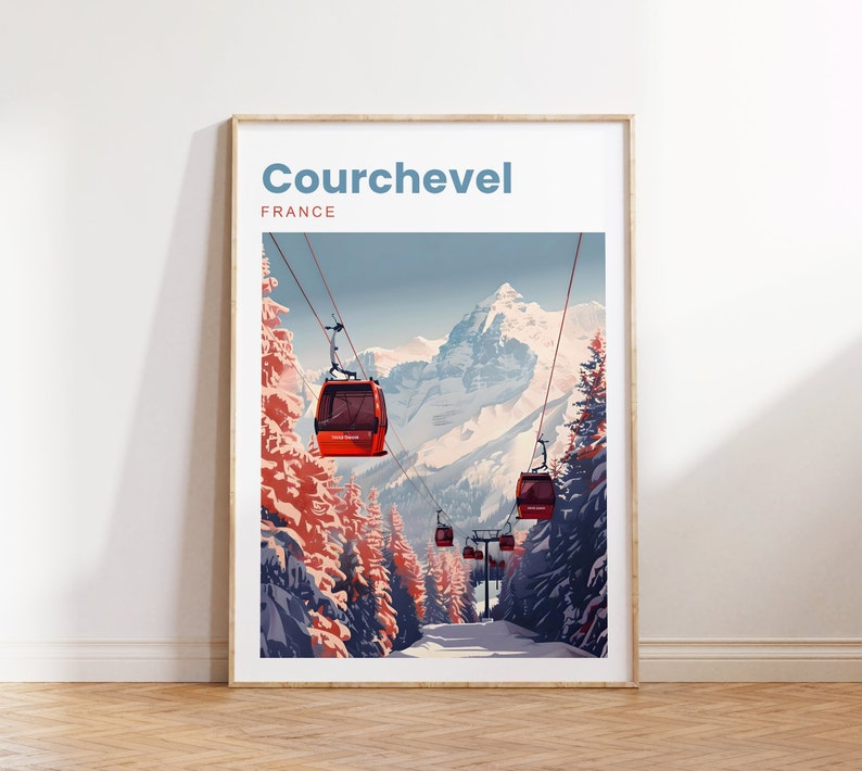 Courchevel Travel Poster | Courchevel Ski Resort France | Courchevel ...
