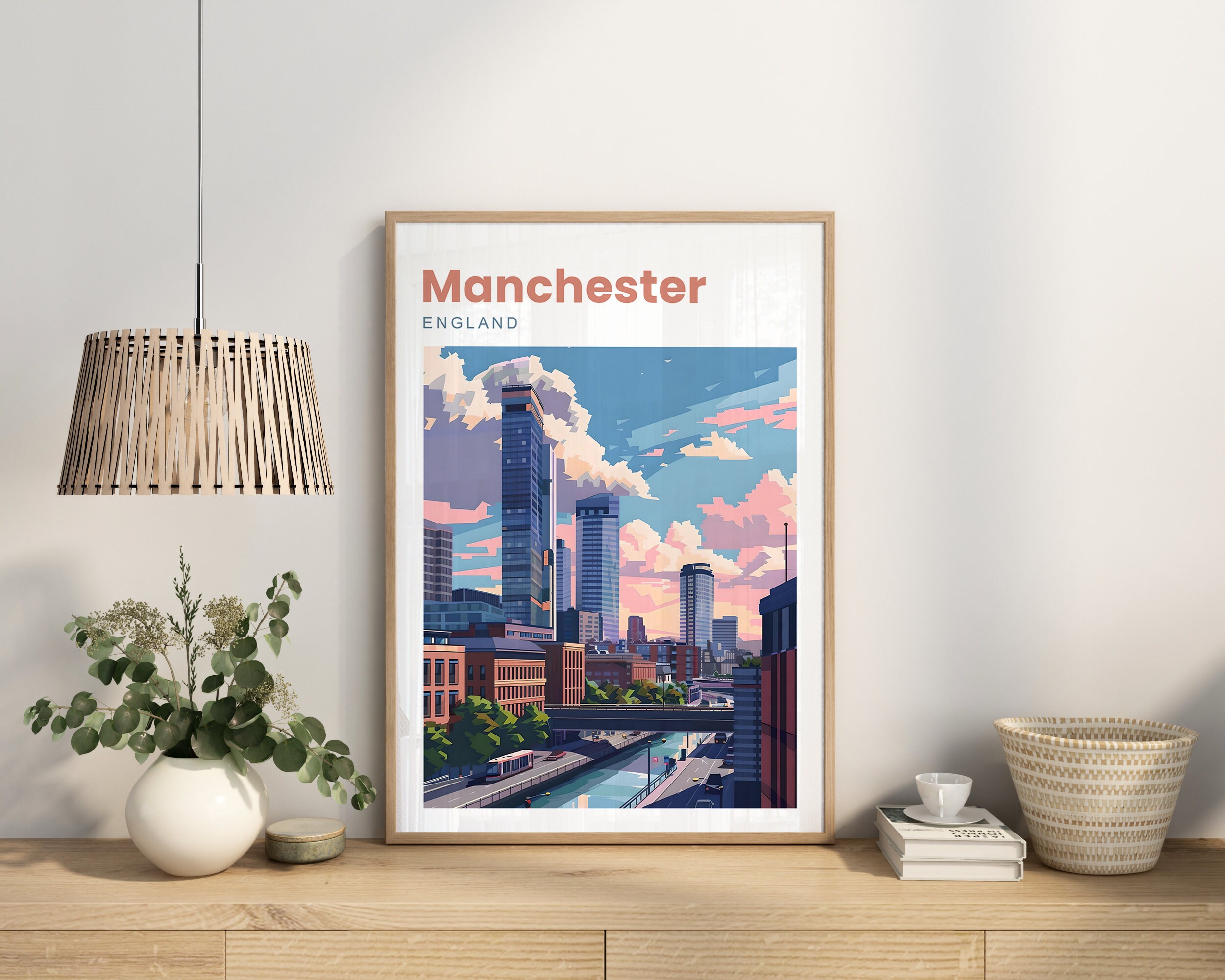 Manchester Travel Poster Manchester Print Manchester Poster Manchester ...