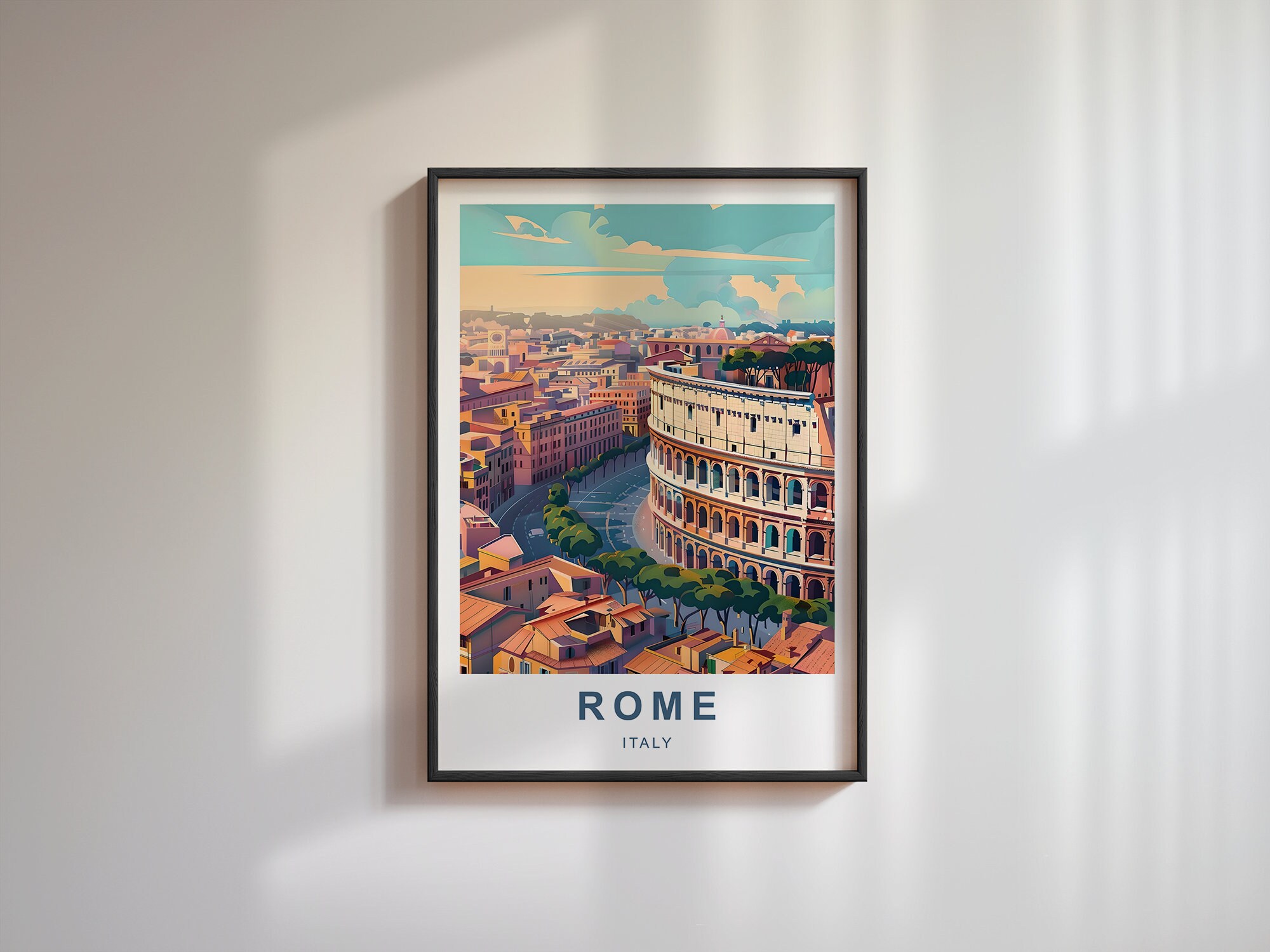 Rome Travel Poster | Rome Colosseum | Rome Print/poster | Rome Poster ...