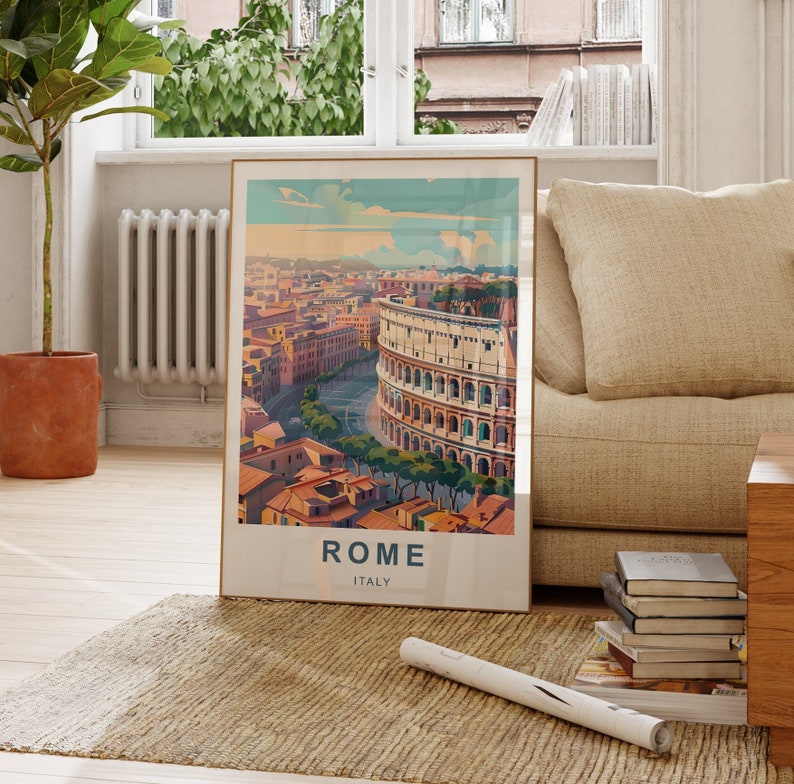 Rome Travel Poster | Rome Colosseum | Rome Print/poster | Rome Poster ...