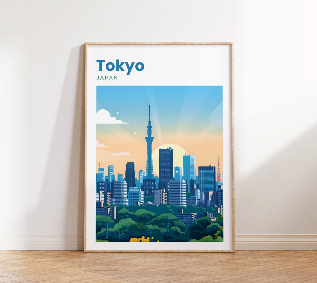Tokyo Travel Poster | Tokyo Print | Tokyo Poster | Japan Travel Print ...