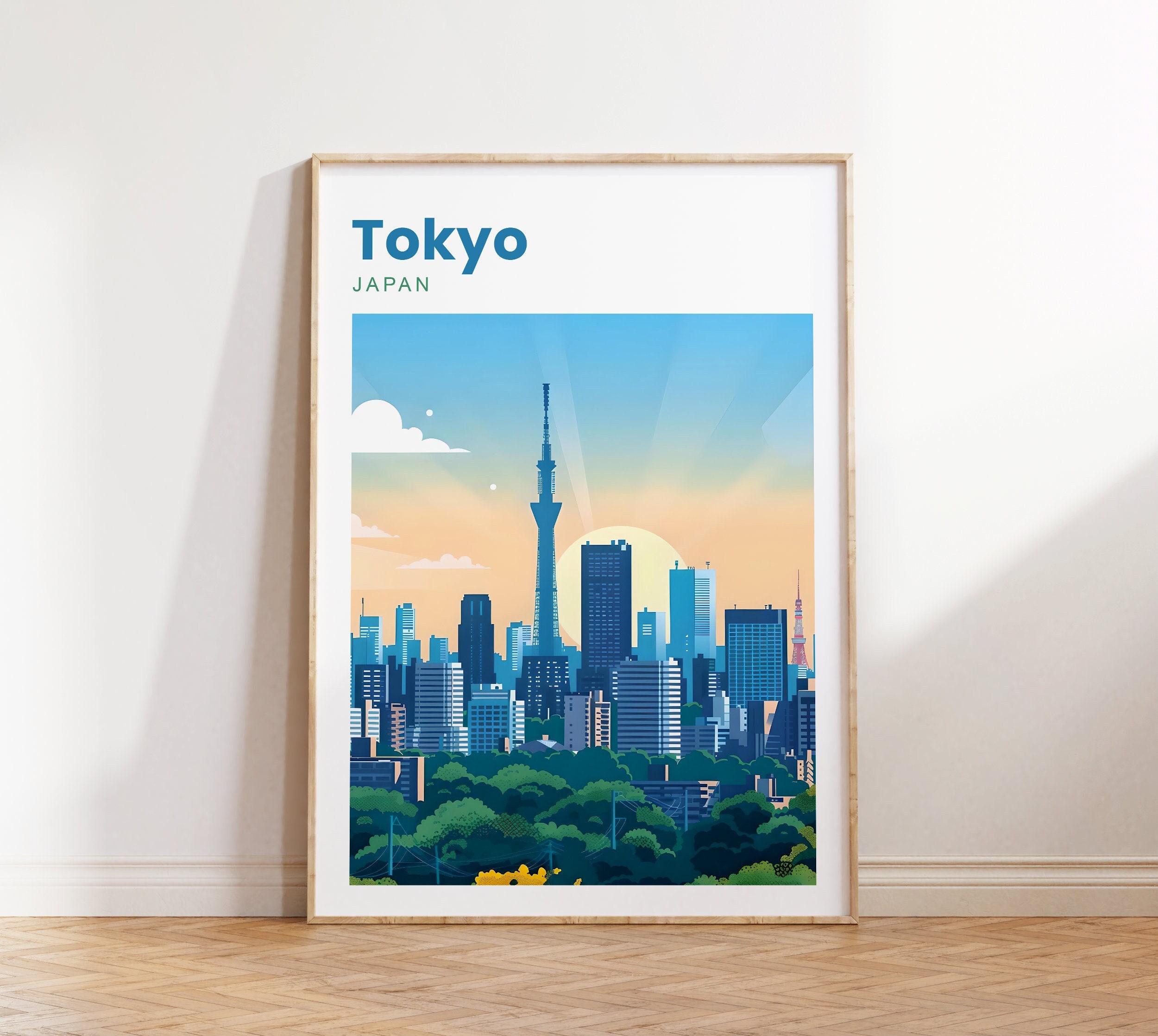 Tokyo Travel Poster Tokyo Print Tokyo Poster Japan Travel Print Wall ...