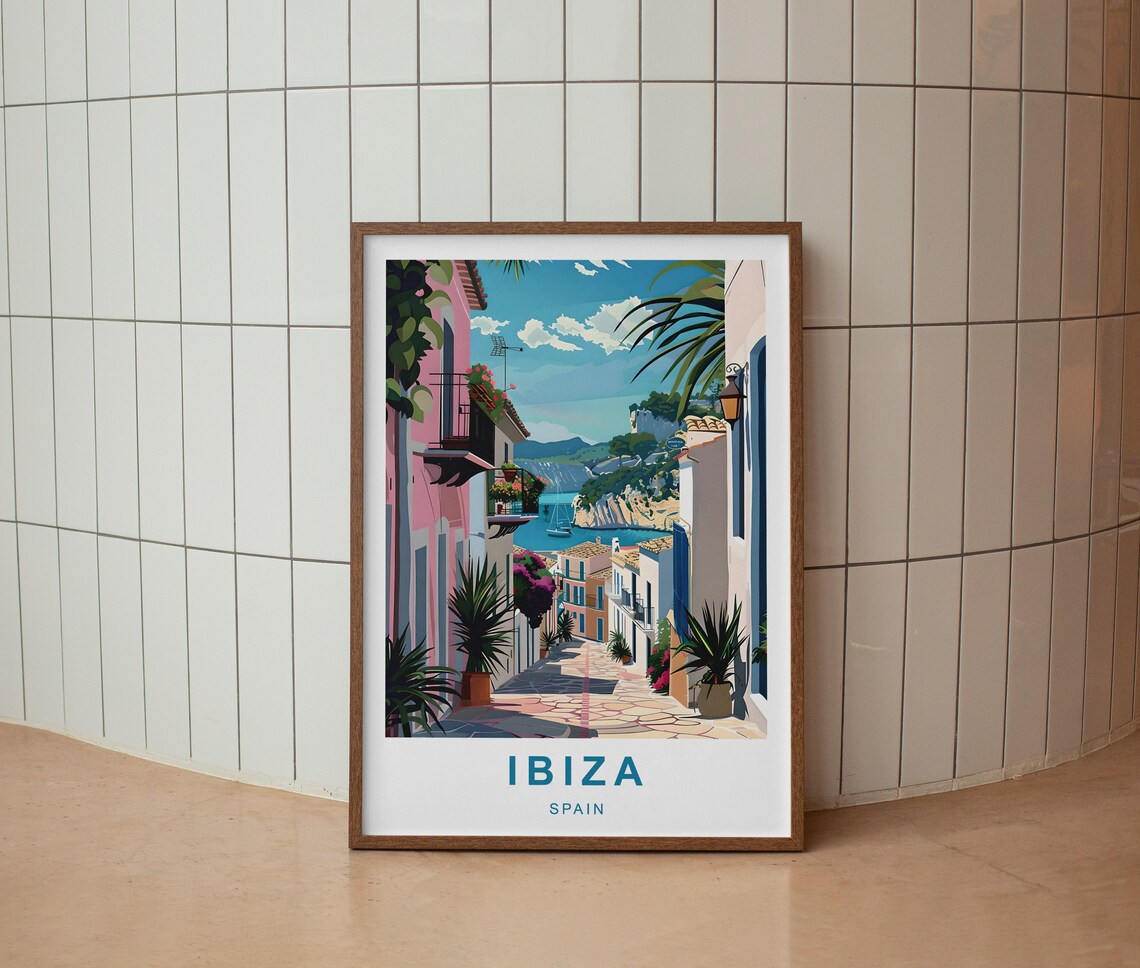 Ibiza Travel Poster | Ibiza Print | Balearica Islands | Travel Print ...