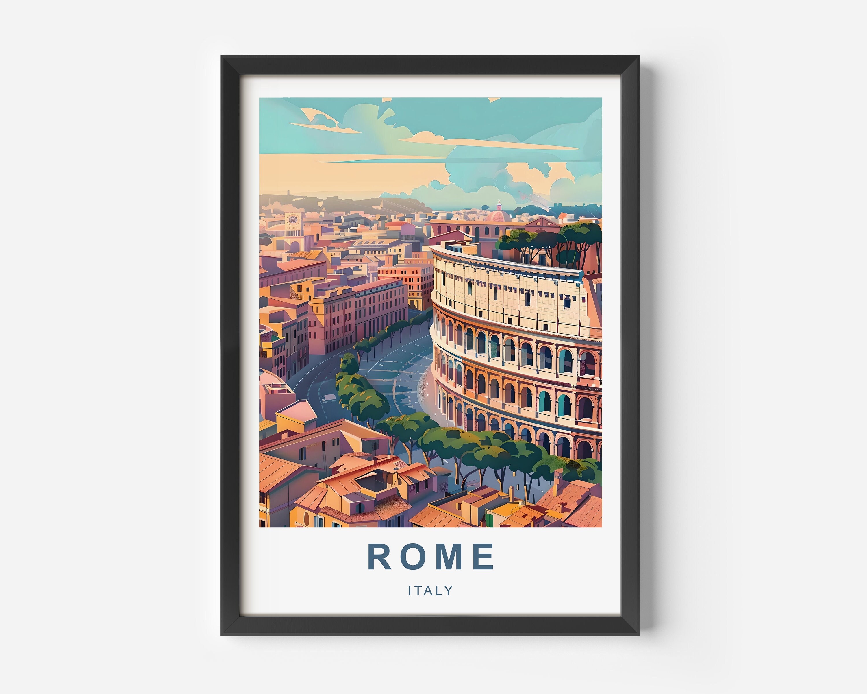 Rome Travel Poster | Rome Colosseum | Rome Print/poster | Rome Poster ...