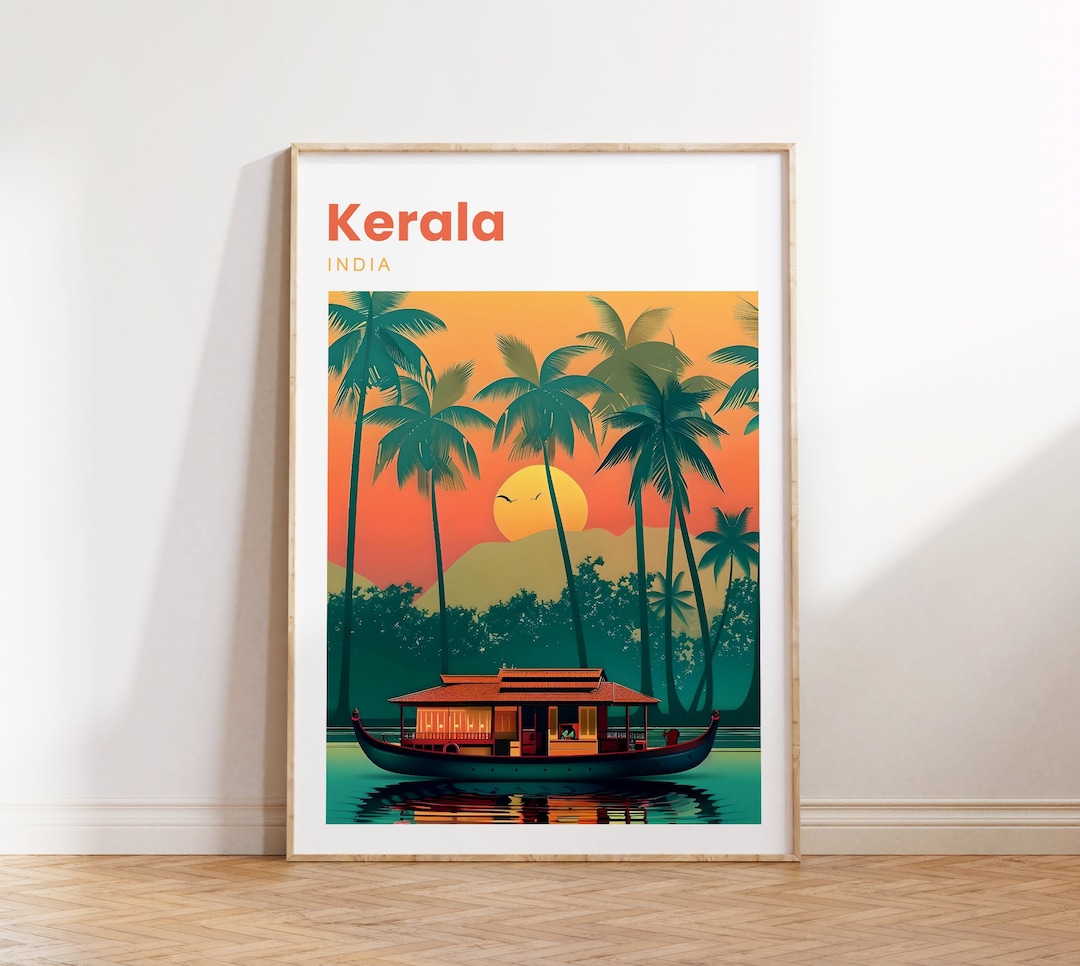 Kerala Print | Asia Travel Poster |kerala Travel Poster | Kerala ...