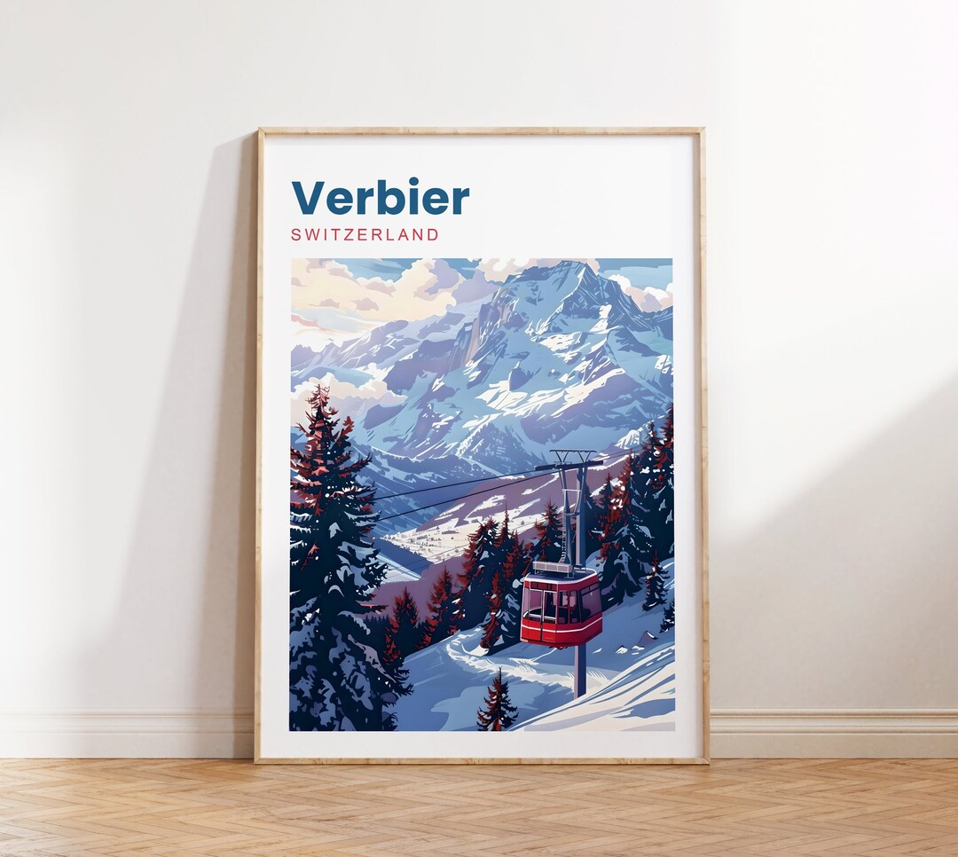 Verbier Travel Print | Verbier Travel Poster | Verbier | Verbier ...