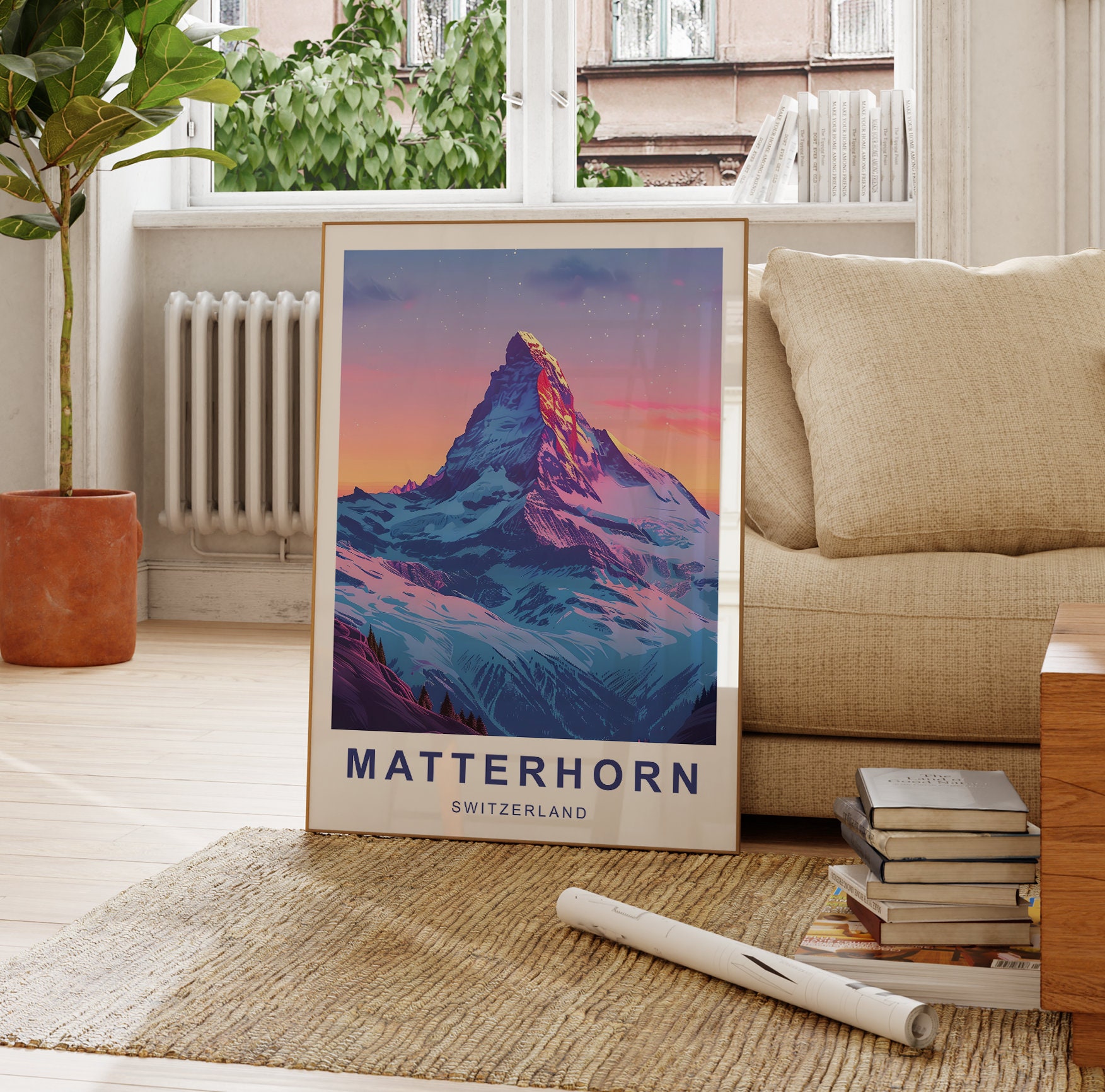 Matterhorn Travel Poster | Matterhorn Travel Print | Zermatt Travel ...