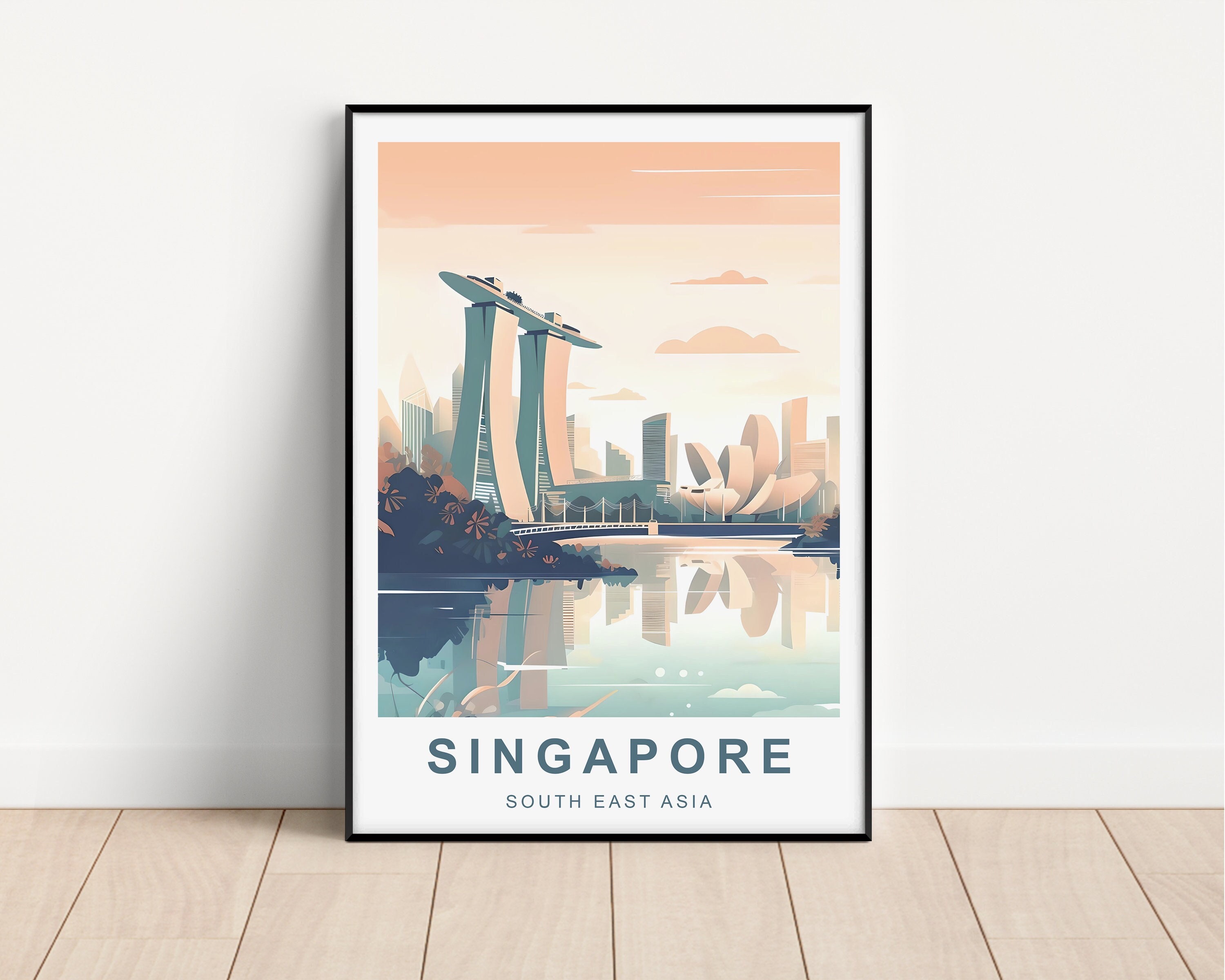 Singapore Travel Poster Singapore Print South East Asia Print Travel ...