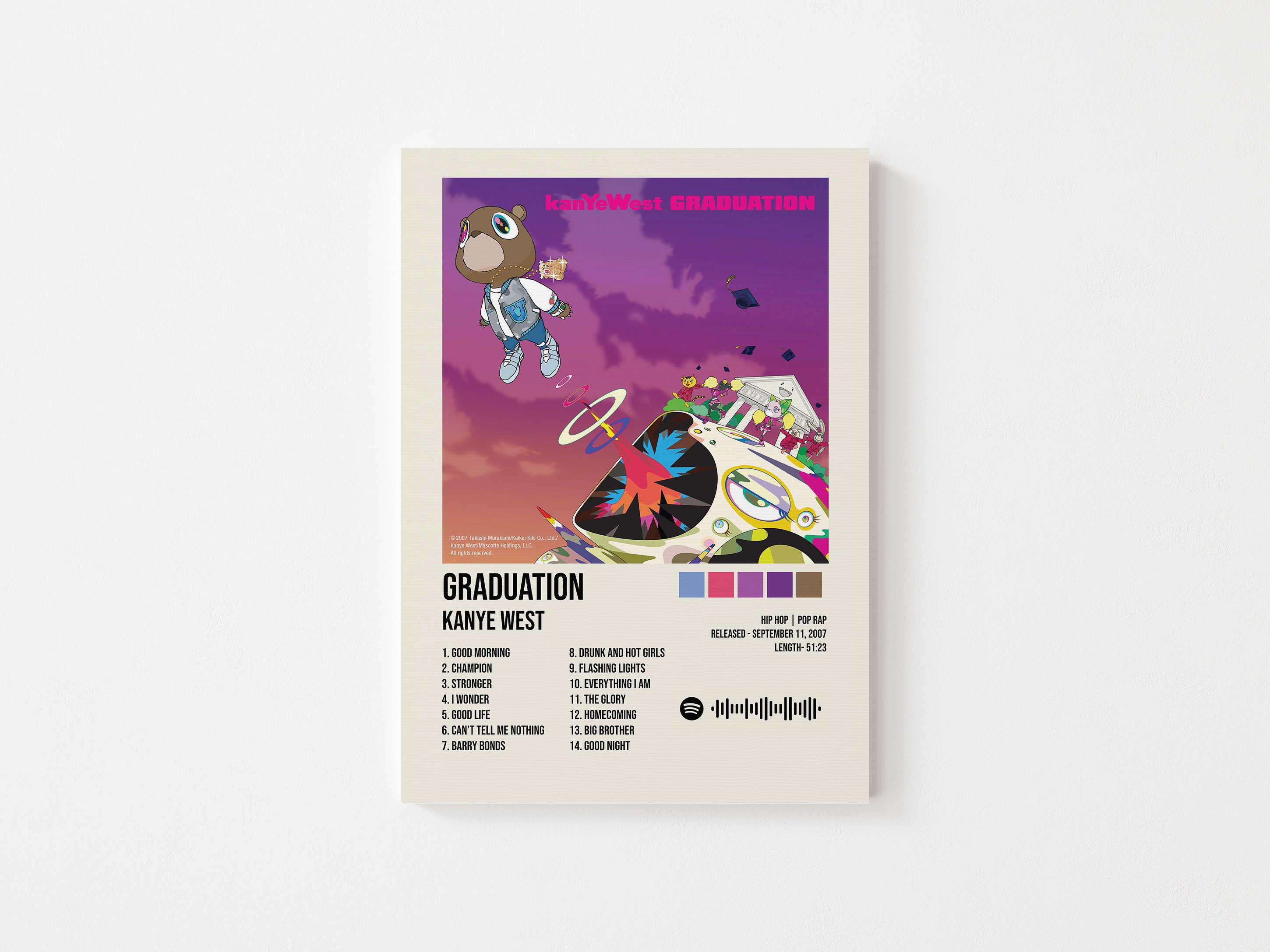 Kanye West Poster | Graduation | Kanye West Playlist | Graduation Album ...