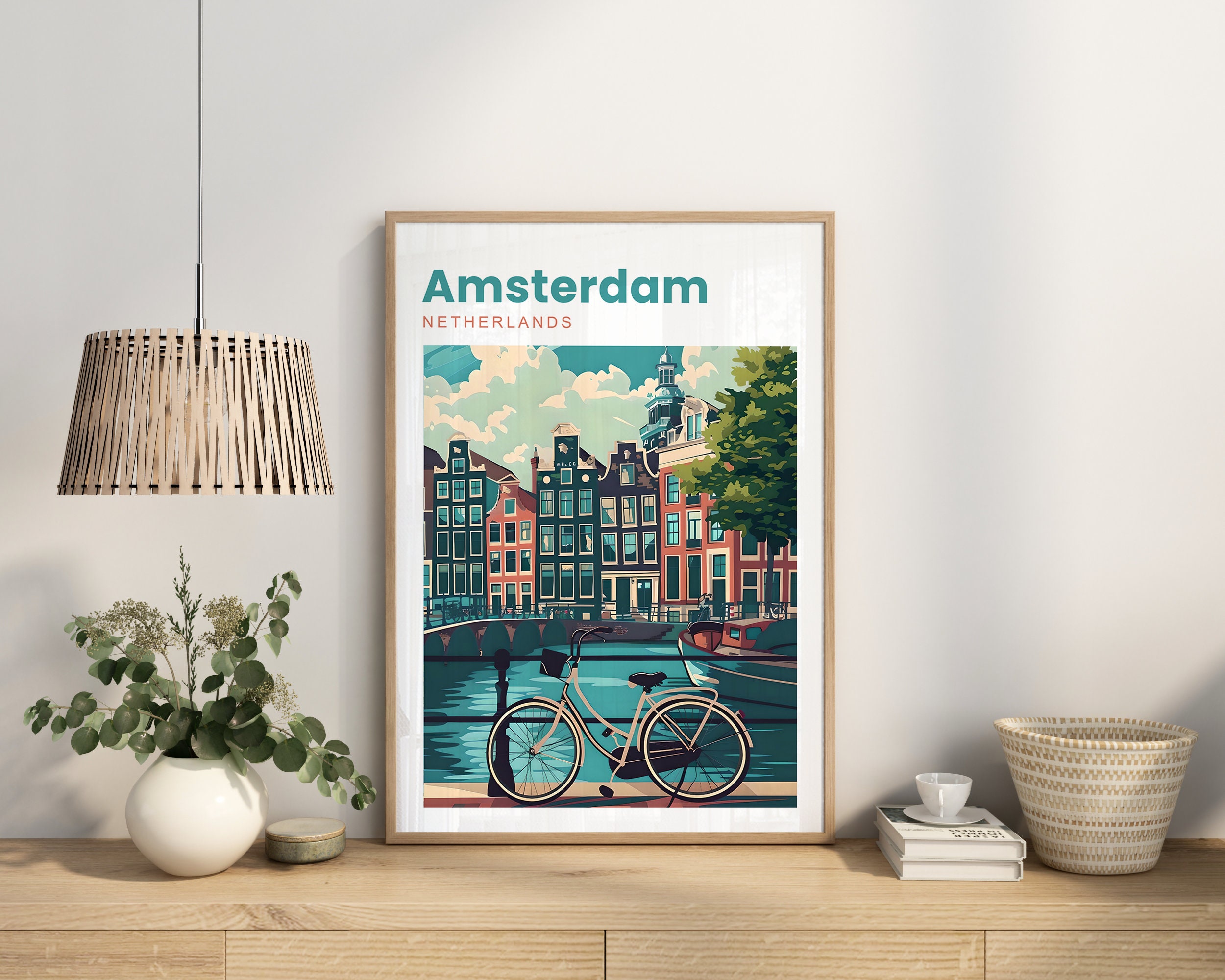 Amsterdam Travel Poster Amsterdam Print Amsterdam Poster Amsterdam ...