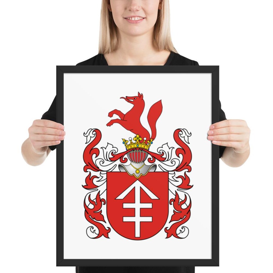 Custom Printed Crest Family Coat of Arms Framed Wall Print - Etsy UK