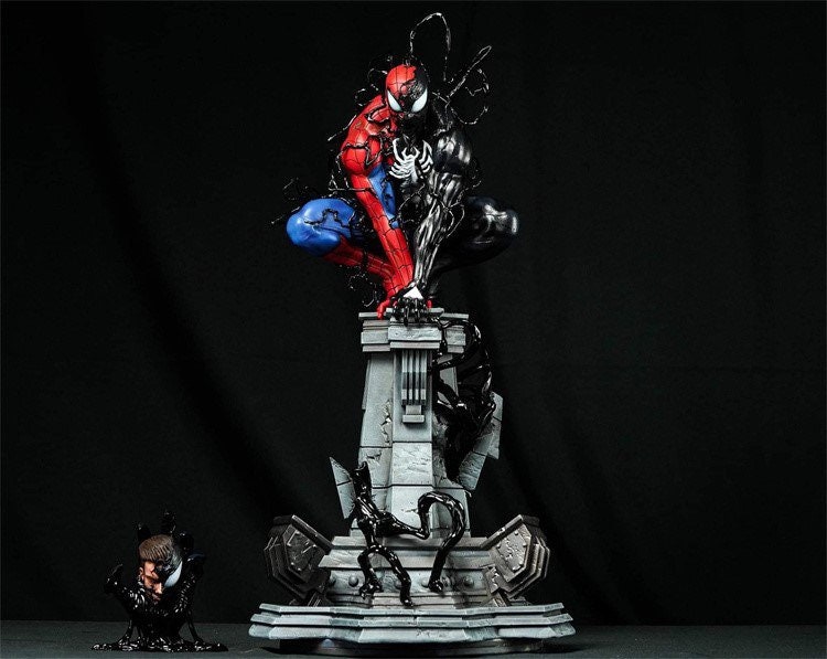 Symbiote Spiderman From Marvel 3d Figure - Etsy