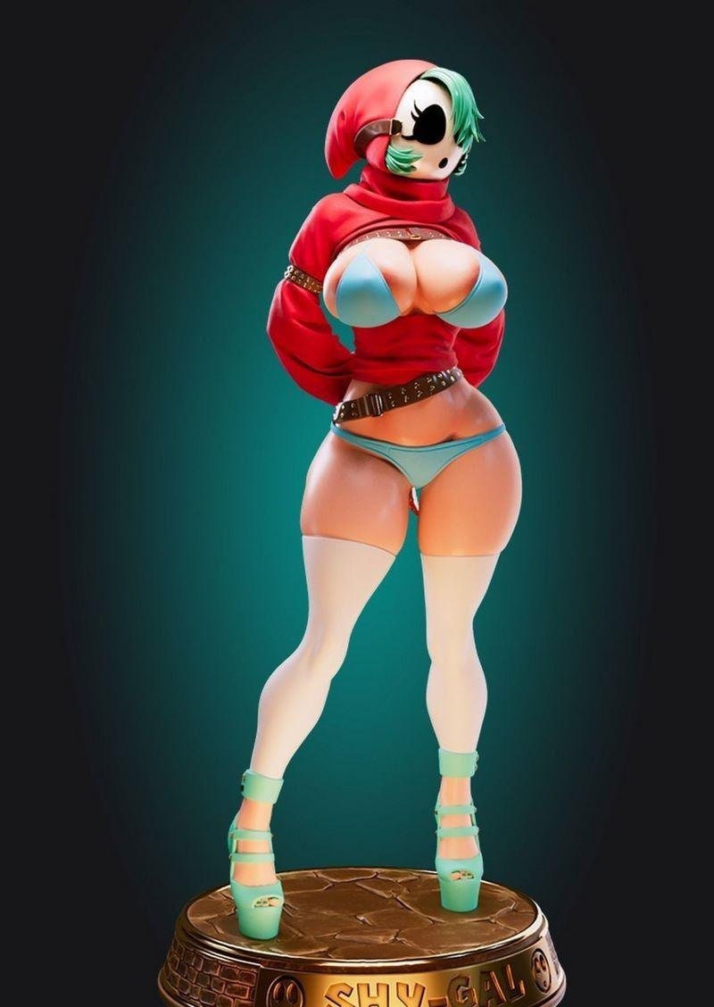 Shygal From Super Mario Ultra Thicc Stl 3d Figure Etsy
