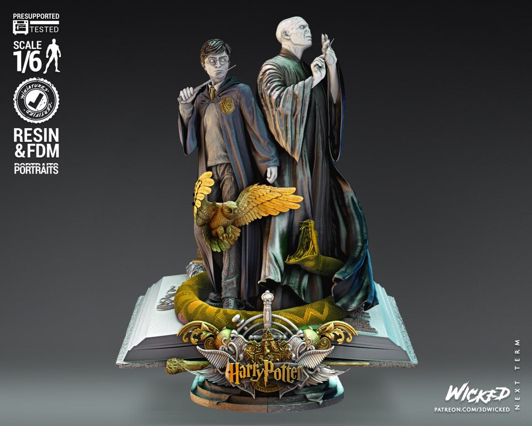 Harry Potter and Voldemort From Harry Potter 3d Figure - Etsy