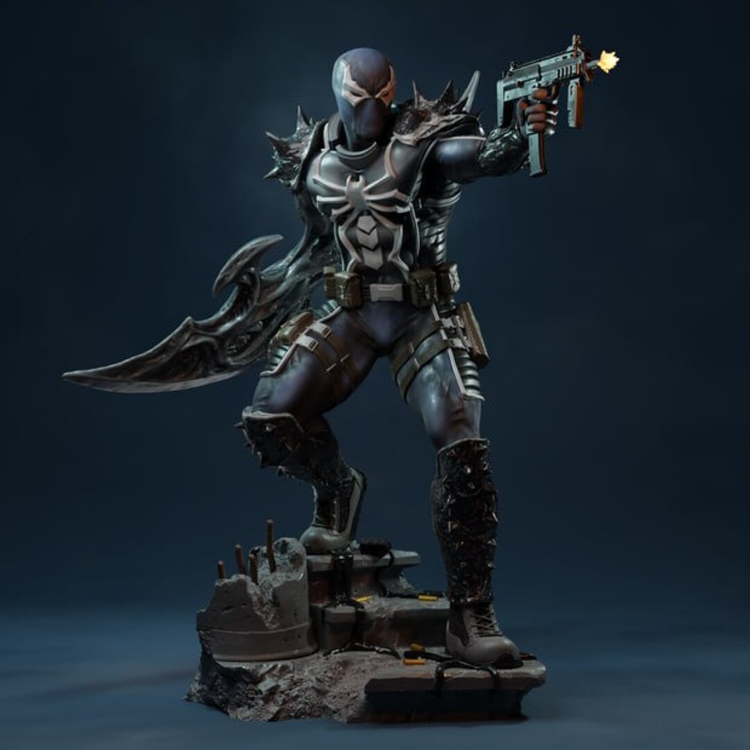 Miniature Agent Venom Stl 3d Figure - Etsy