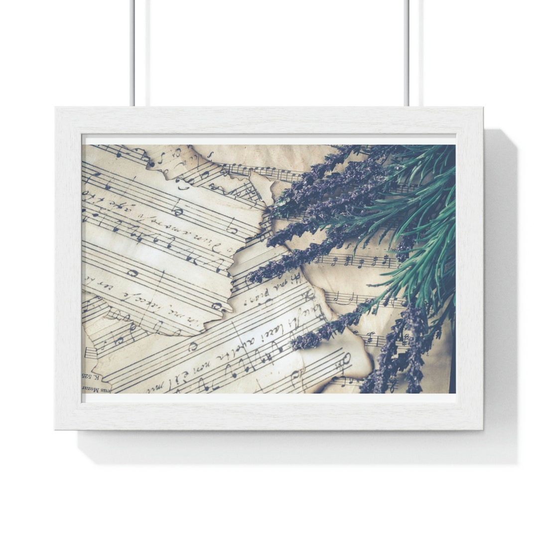 Sheet Music Flower Poster - Etsy