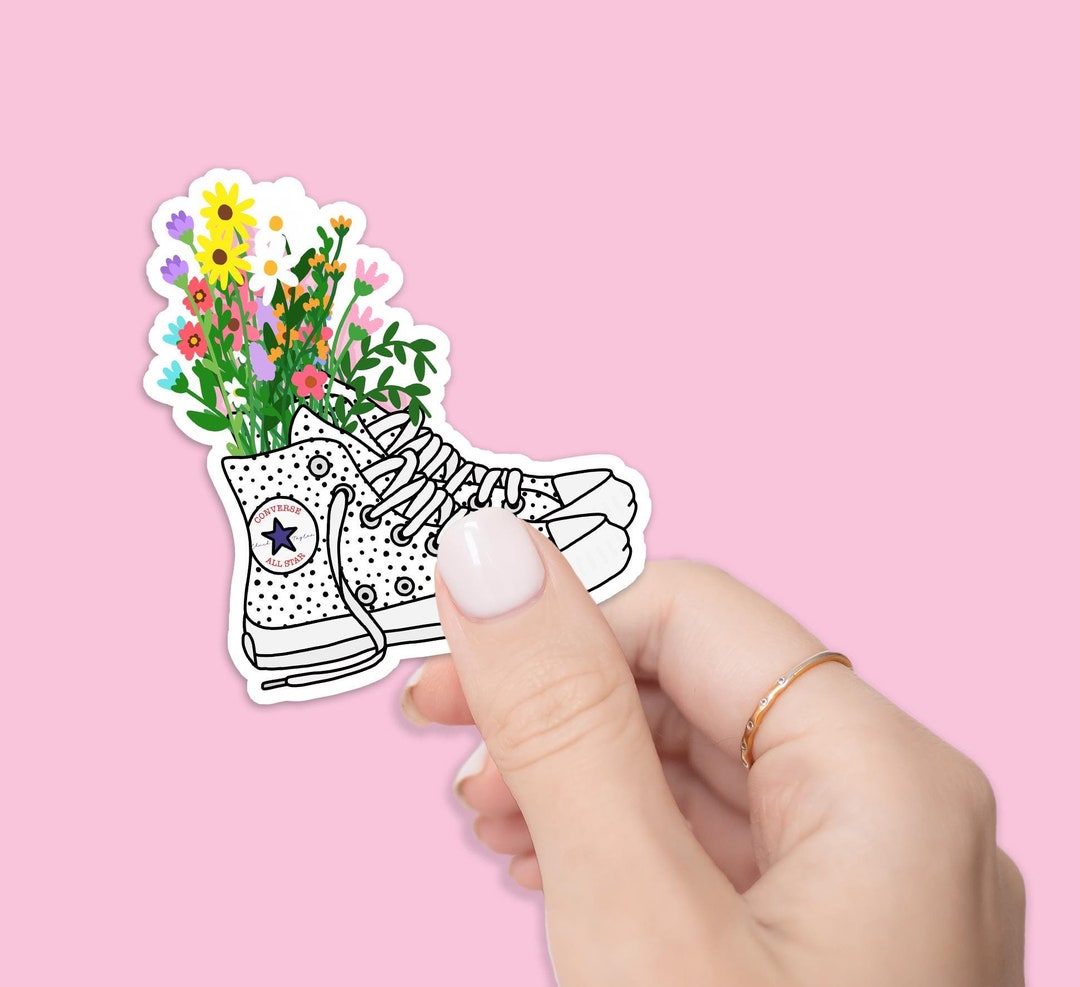 Spotty Converse Waterproof Vinyl Sticker | Handmade | Cute Sticker ...