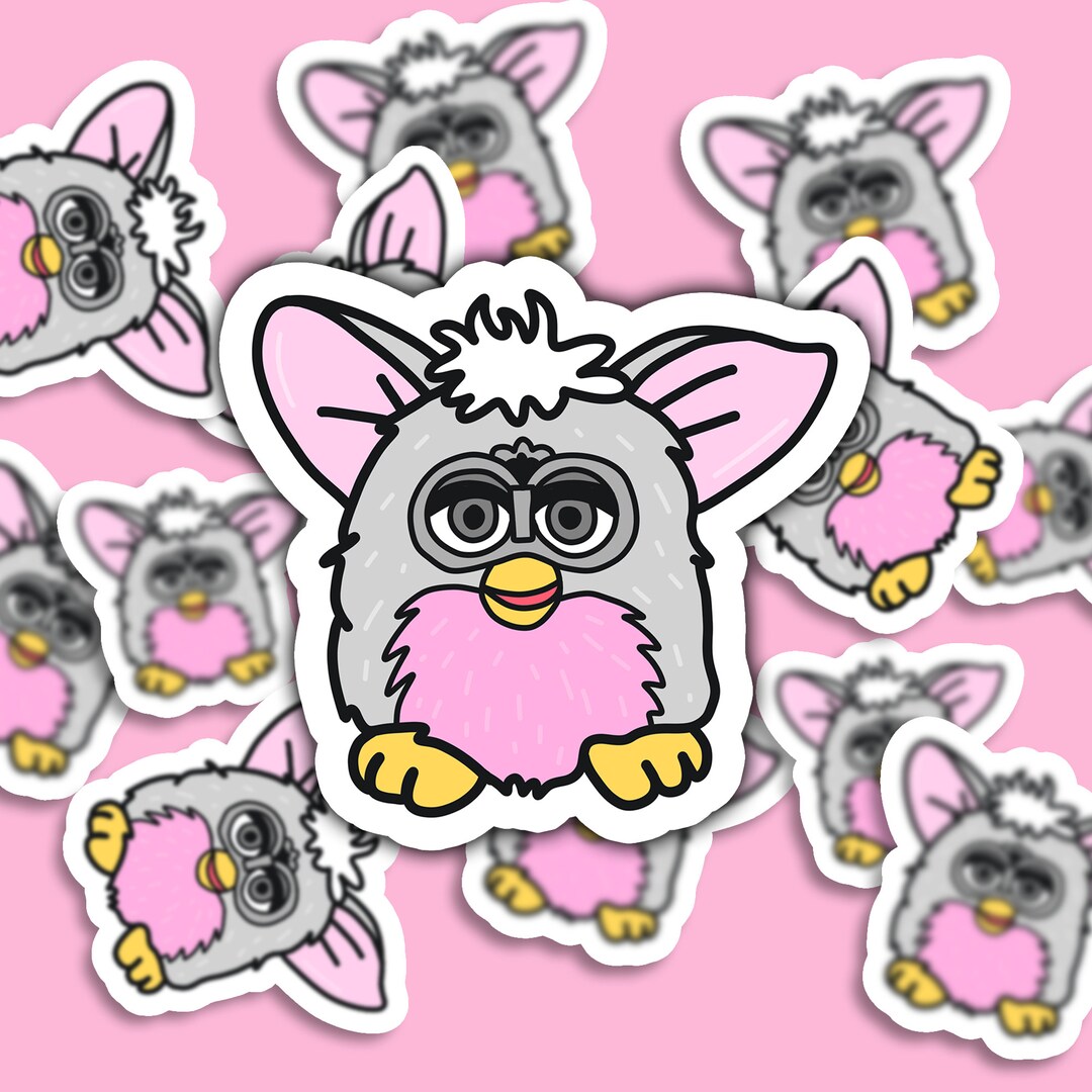 Furby Waterproof Vinyl Sticker Handmade Cute Sticker Illustrated Laptop ...