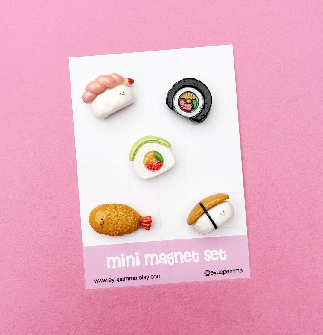 Sushi Mini Magnet Set | Mini Magnets | Fridge Magnet | Kitchen | Cute ...