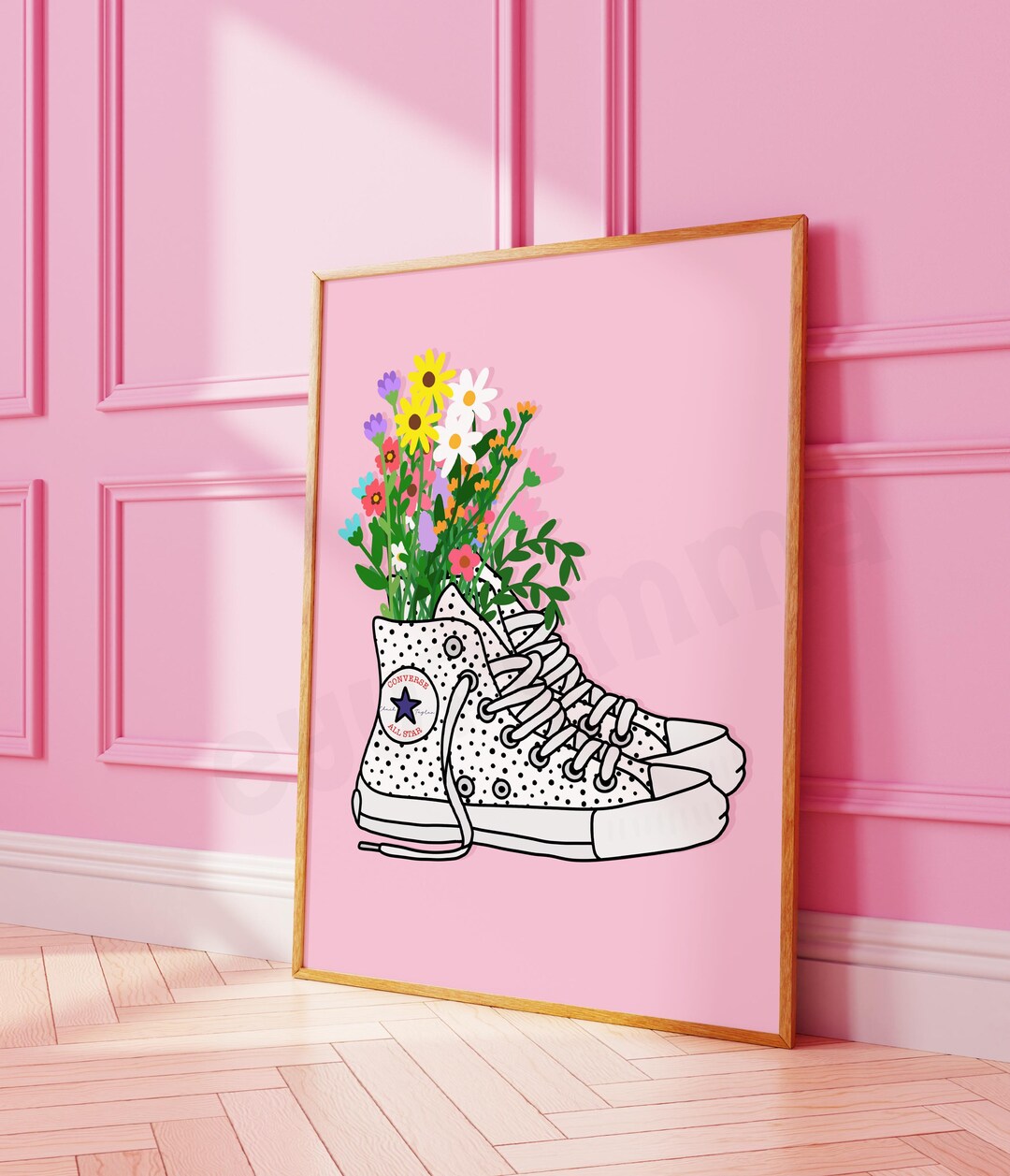 Spotty Converse Print | Home Print | Wall Decor | Wall Art | Wall Print ...