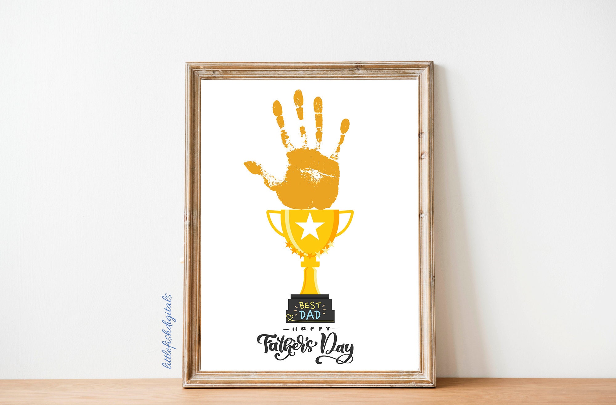 Printable Handprint Art for Fathers Day Gift Best Dad - Etsy