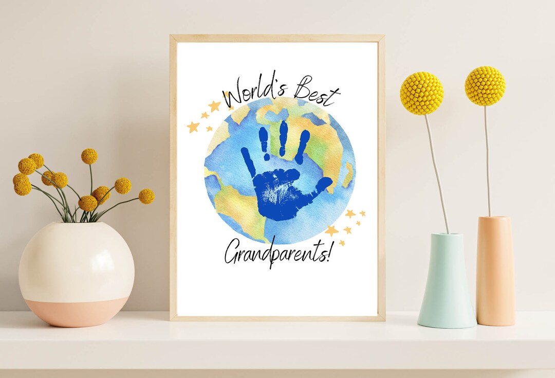 Grandparents Day Handprint Art Craft, Toddler or Preschool DIY Card ...
