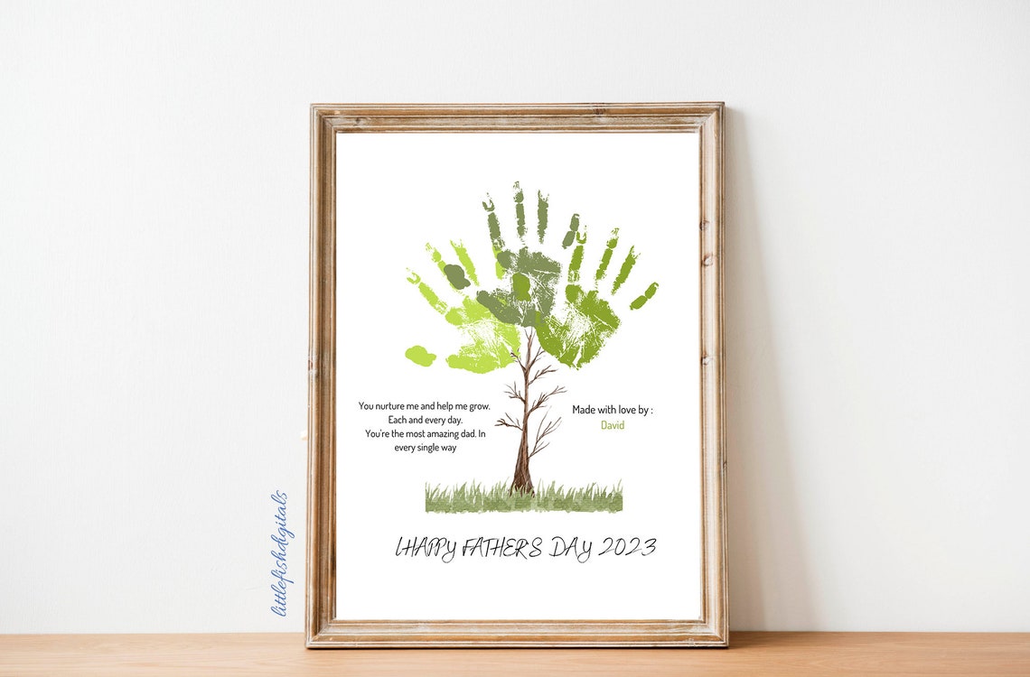Father's Day Crafts 2023 Father's Day Tree Handprint - Etsy