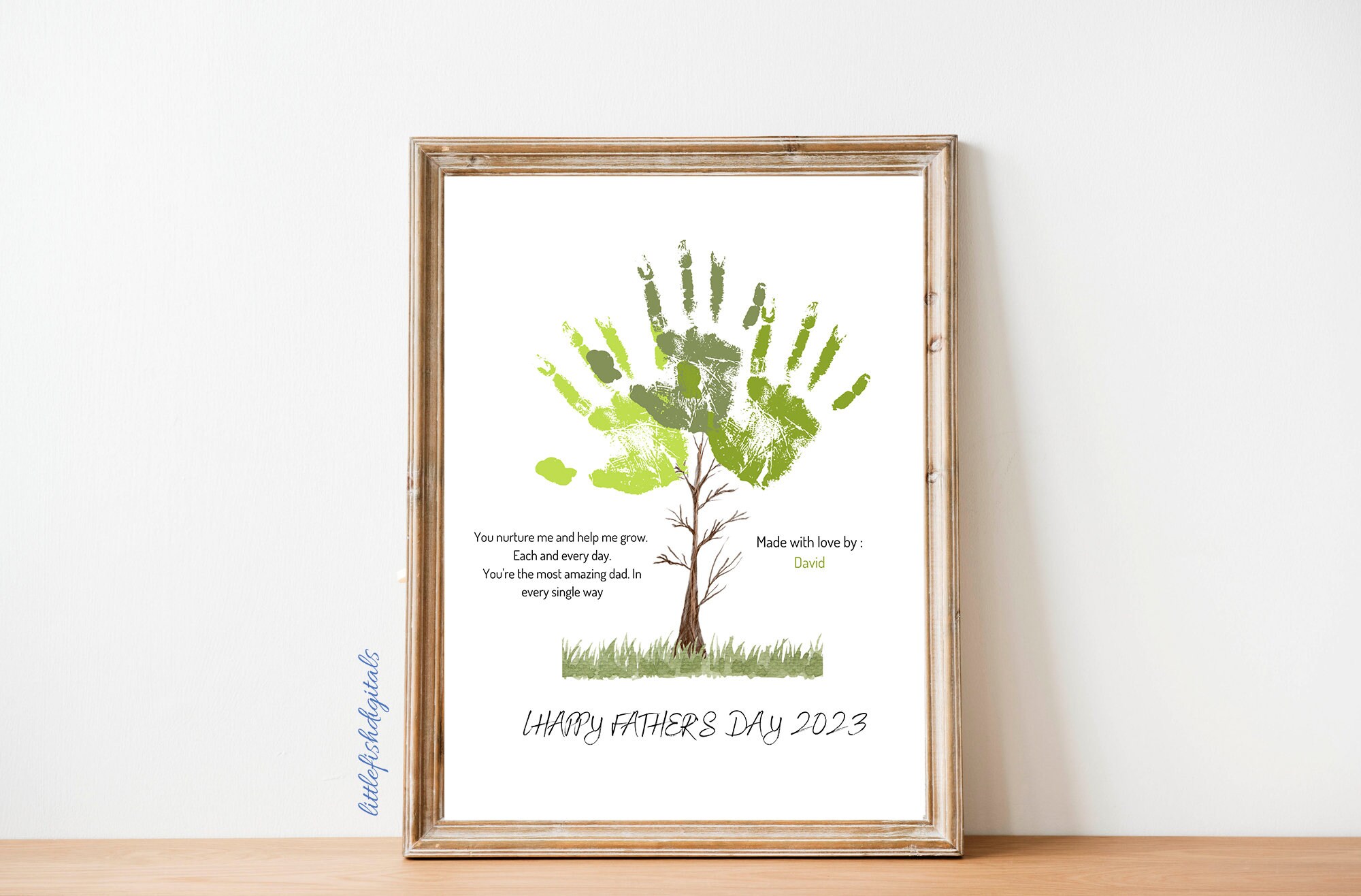 Father's Day Crafts 2023, Father's Day Tree Handprint Craft, Handprint ...