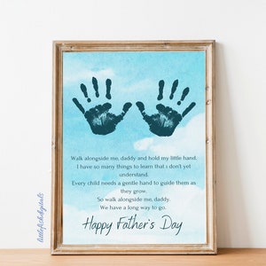 Daddy Poem, Handprint Footprint Art Craft, Father's Day Handprint Craft ...