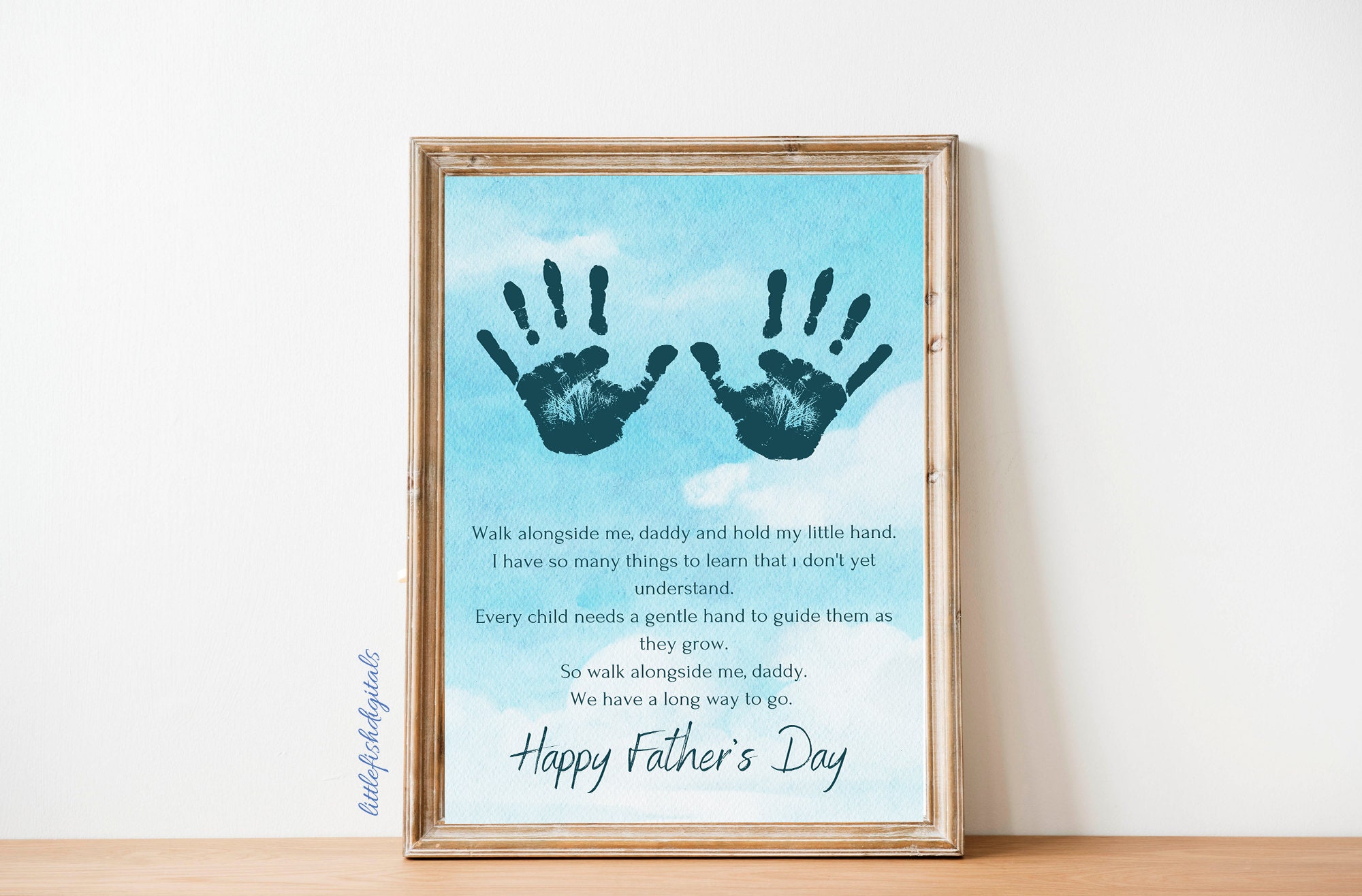 Daddy Poem, Handprint Footprint Art Craft, Father's Day Handprint Craft ...