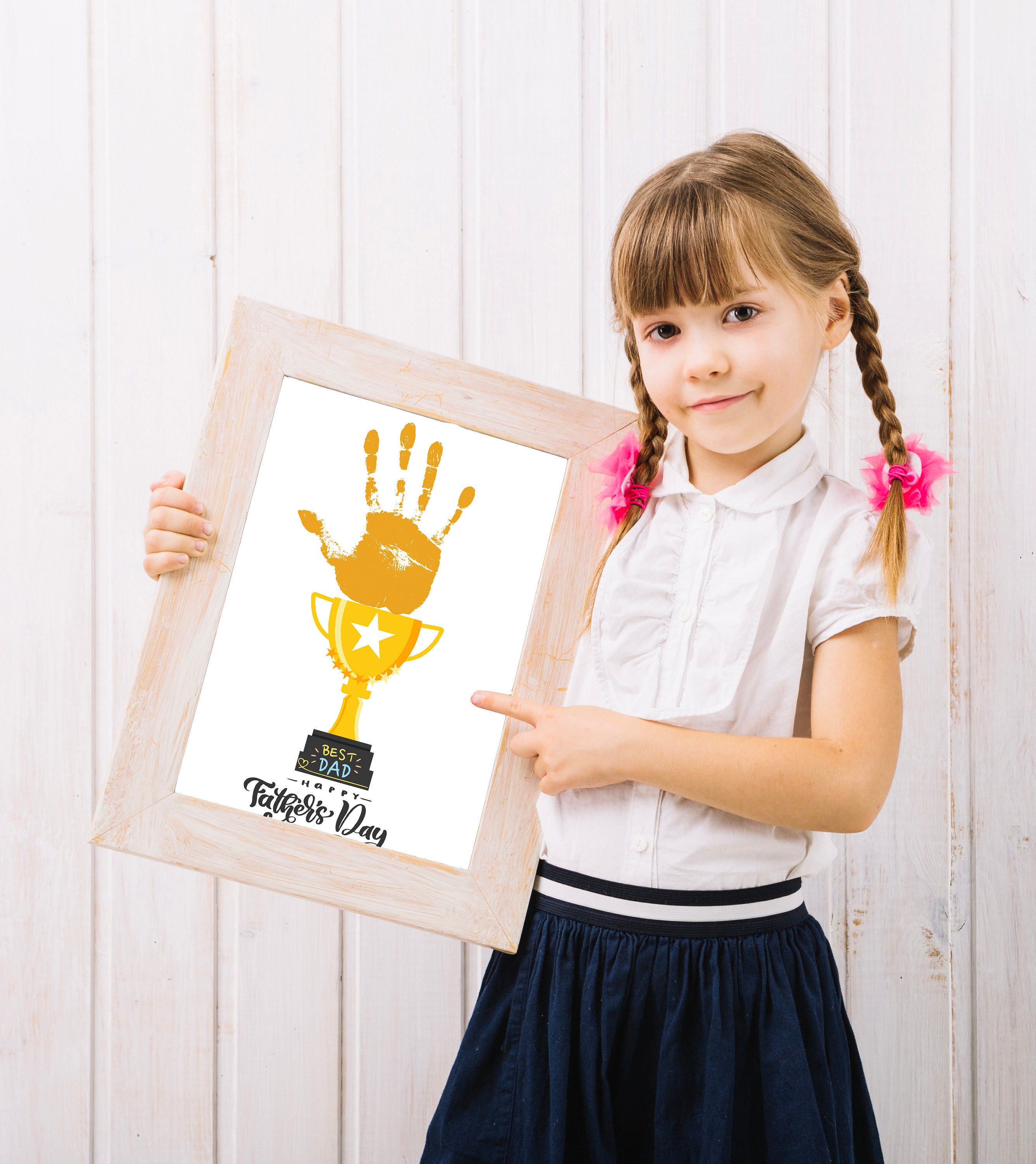 Printable Handprint Art for Fathers Day Gift Best Dad - Etsy