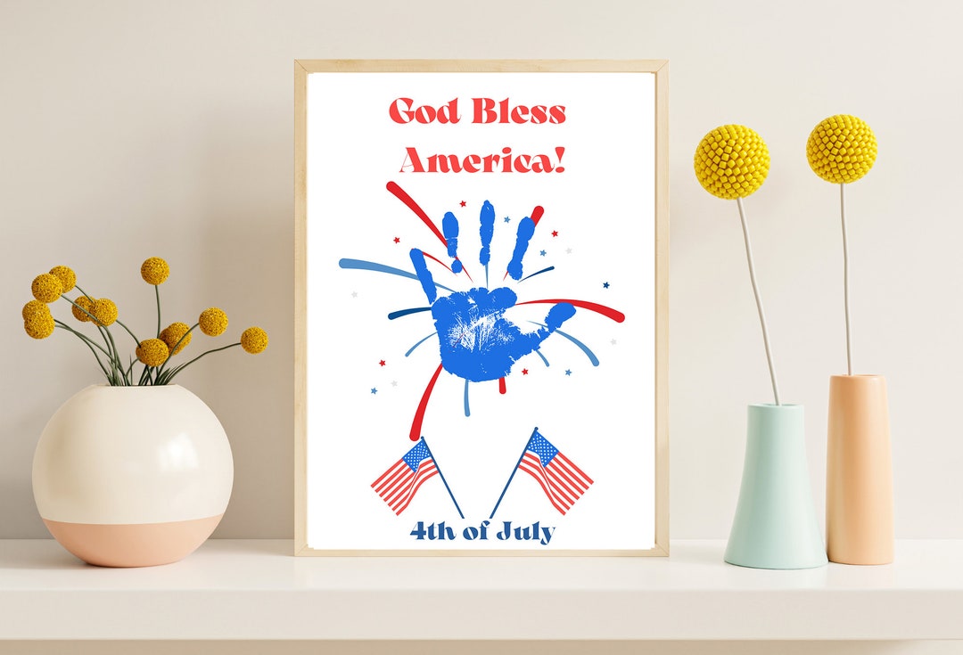 God Bless America, Easy Handprint Craft, Handprint for Toddler ...