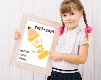 Last Day of Preschool Handprint Craft, Back to School Printable ...