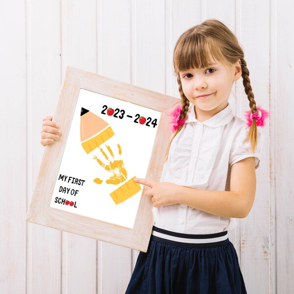 First Day of School Handprint - Etsy