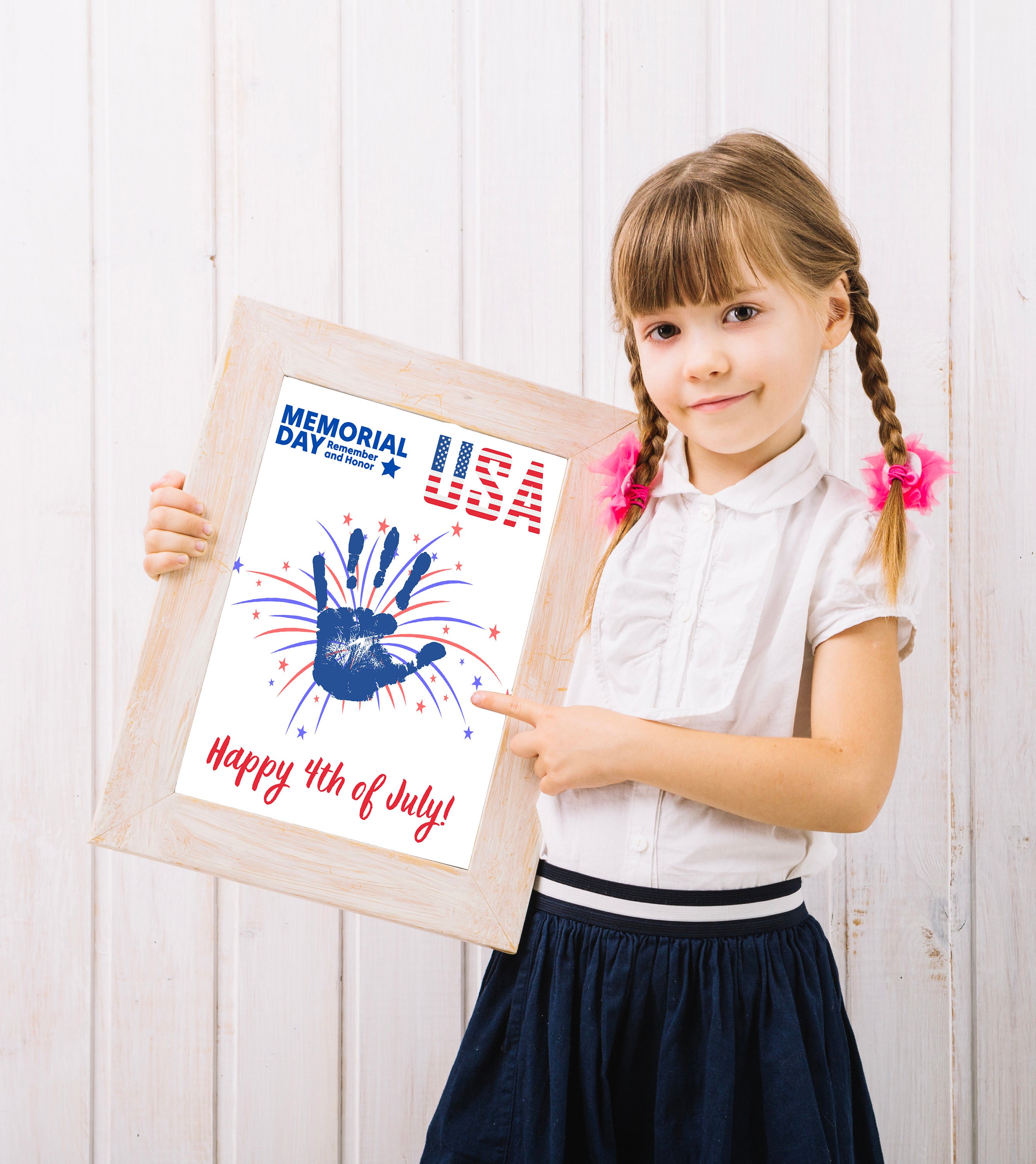 American Flag Custom Handprint, Memorial Day DIY Handprint Footprint ...