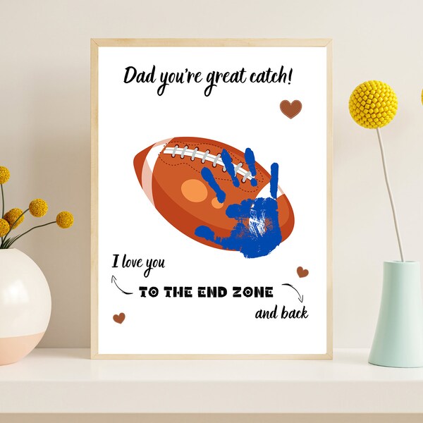 Football Handprint Craft - Etsy