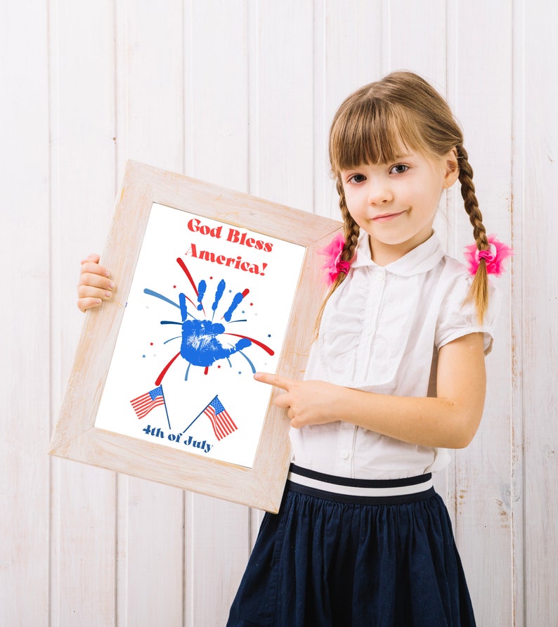 God Bless America, Easy Handprint Craft, Handprint for Toddler ...