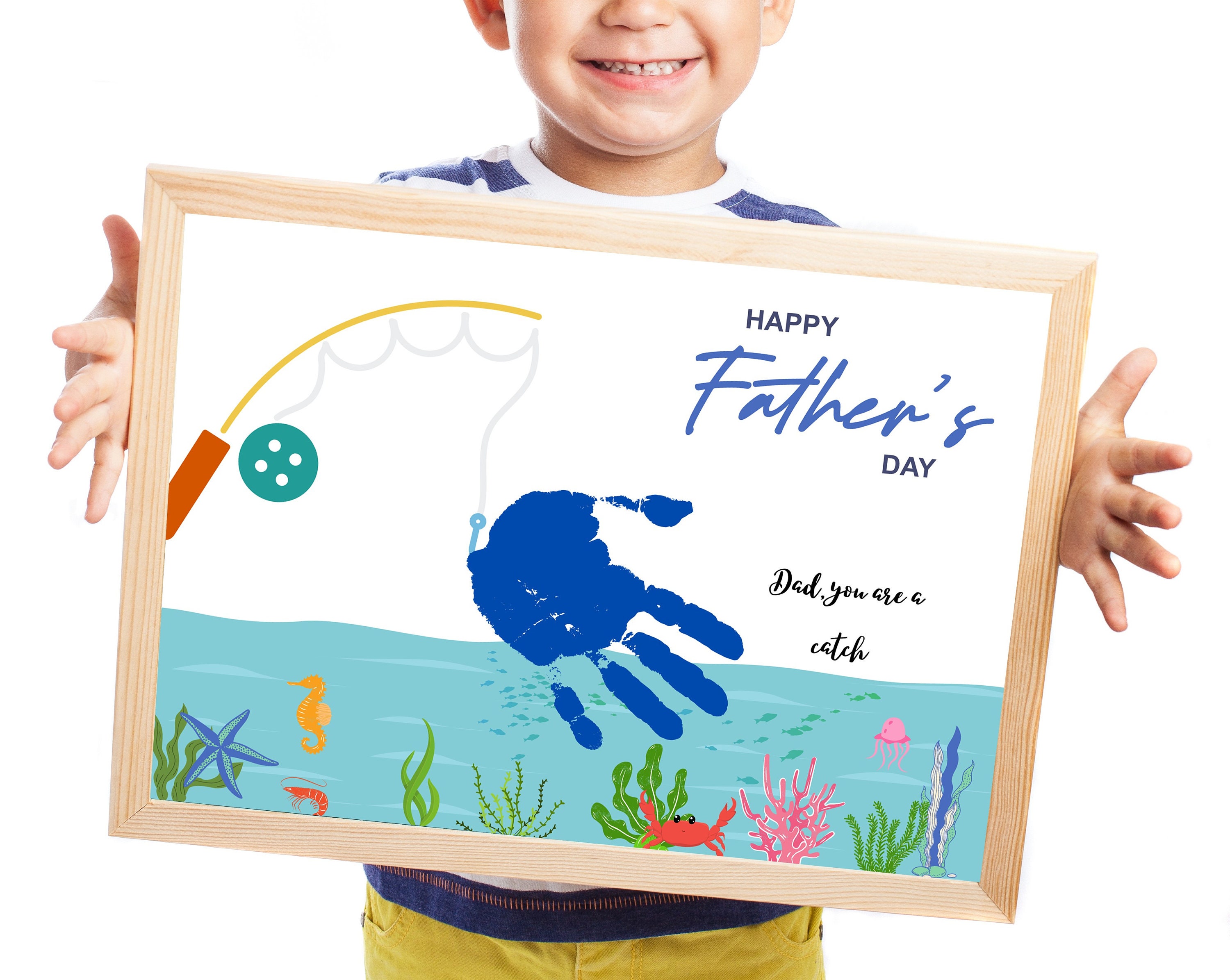 Printable Dad Keepsake Handprint Memory Craft, Printable Handprint Art ...