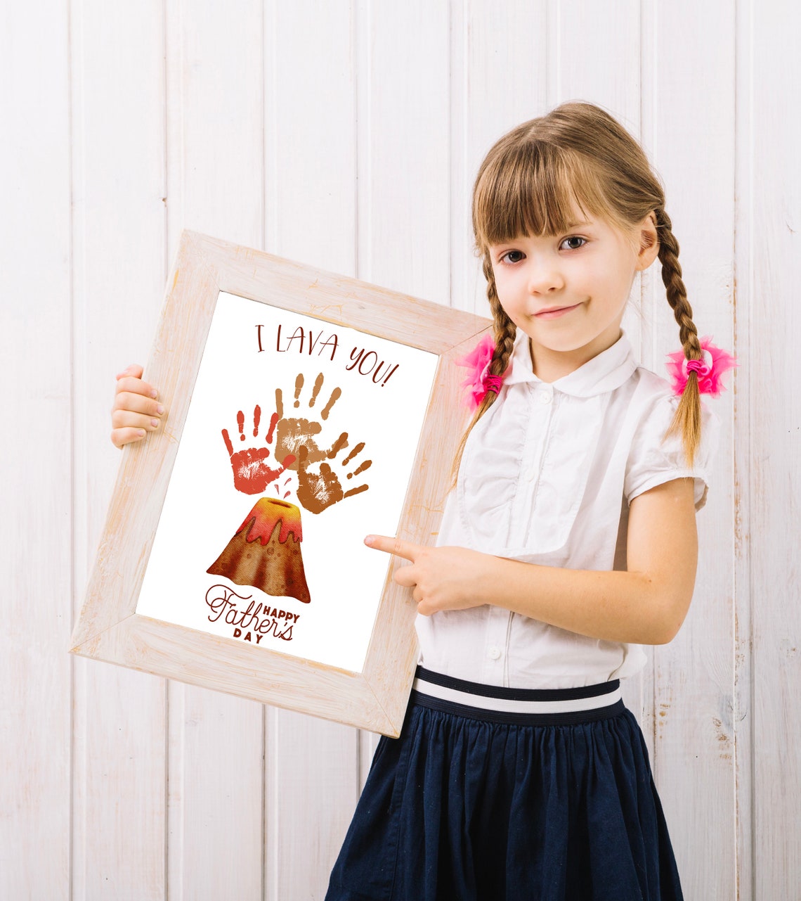 Fathers Day Handprint Art Printable ,I Lava You Volcano Handprint ...