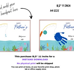 Printable Dad Keepsake Handprint Memory Craft, Printable Handprint Art ...