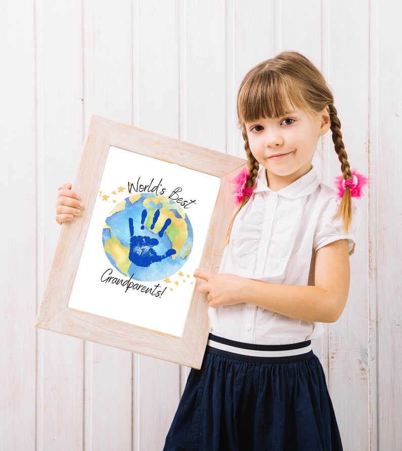 Grandparents Day Handprint Art Craft, Toddler or Preschool DIY Card ...