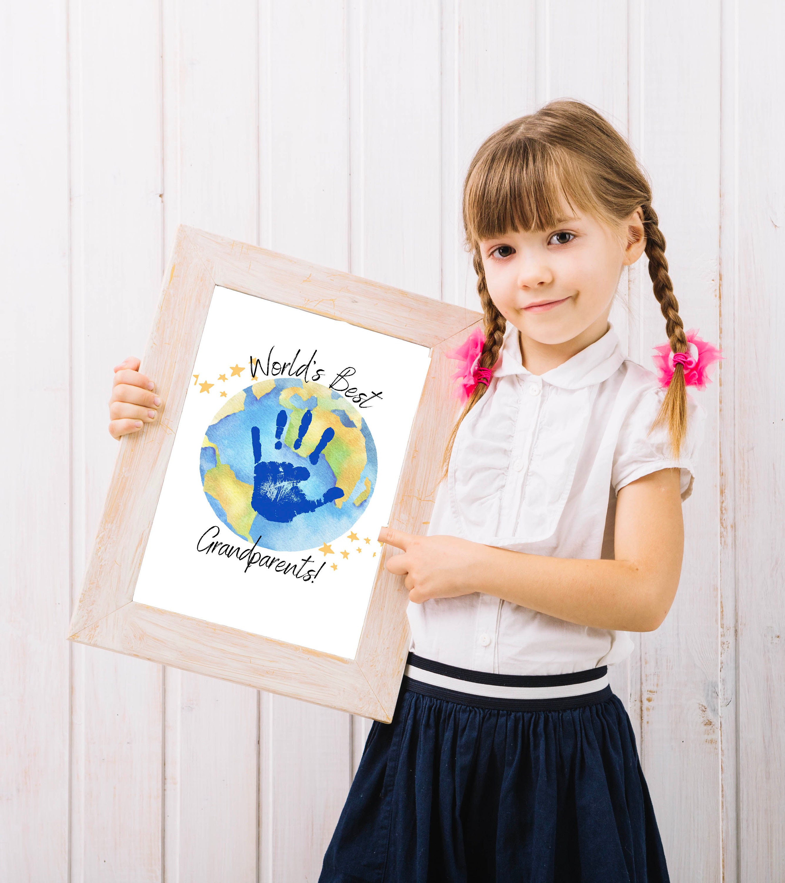 Grandparents Day Handprint Art Craft, Toddler or Preschool DIY Card ...