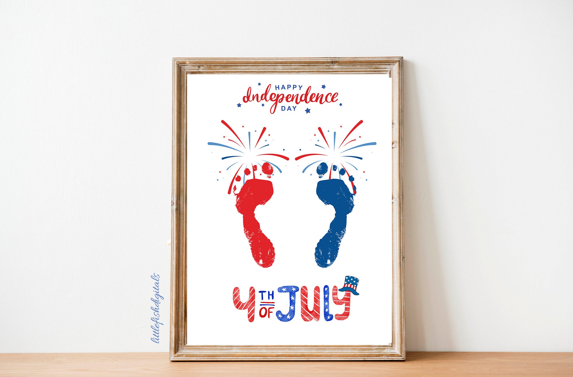 Firecrackers Footprint Handprint Art Craft, 4th of July, Independence ...