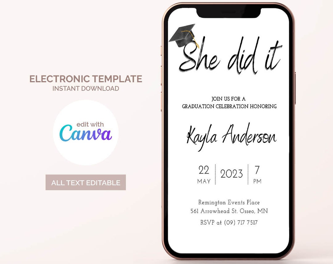 Celebrate Your Success: Basic Graduation Party Invitation Templates ...