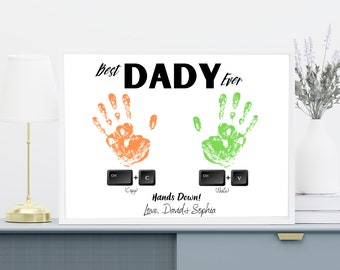 Best Dad Keepsake Handprint Memory Craft, Printable Handprint Art for ...